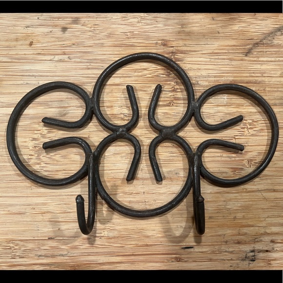 Wall Decor | Rustic Brown Industrial Metal Wall Decorative Scroll Hook ...